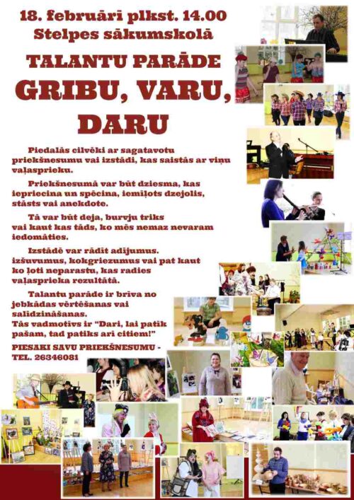 2023.02.18. – Talantu parāde GRIBU, VARU, DARU – Stelpe dimd